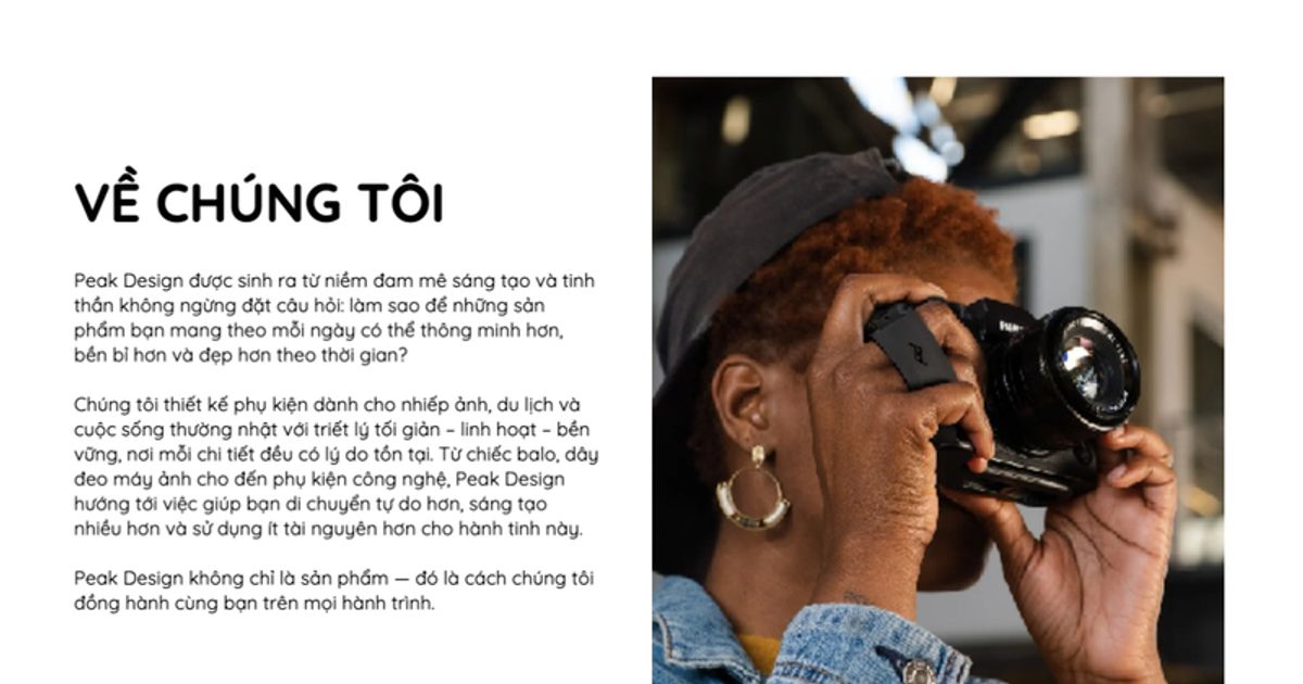 Website chính thức của Peak Design Việt Nam